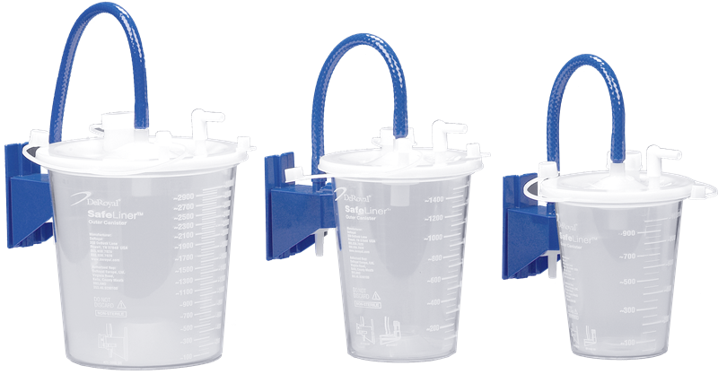Outer Suction Canister SafeLiner® 1500 mL Sealing Lid w/DISS Assembly