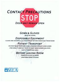 Contact Precaution Sign, 8.5'' x 11" Laminated